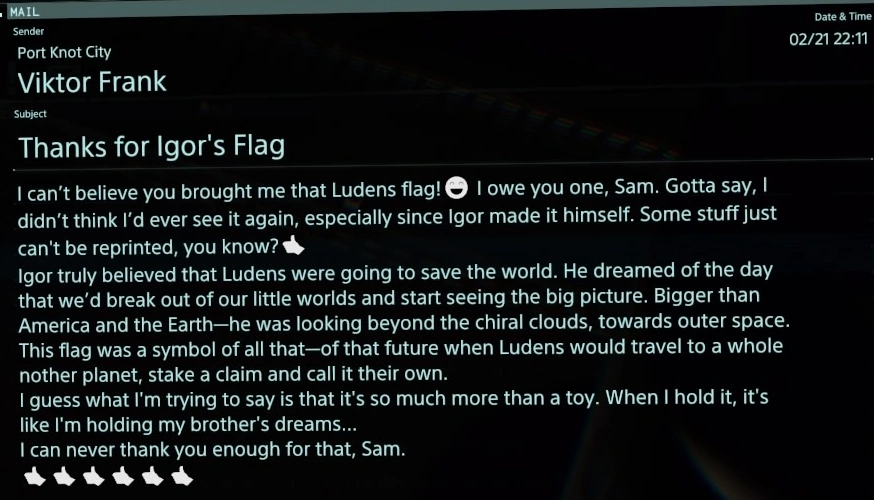 Thanks for Igor's Flag | Death Stranding Wiki | Fandom