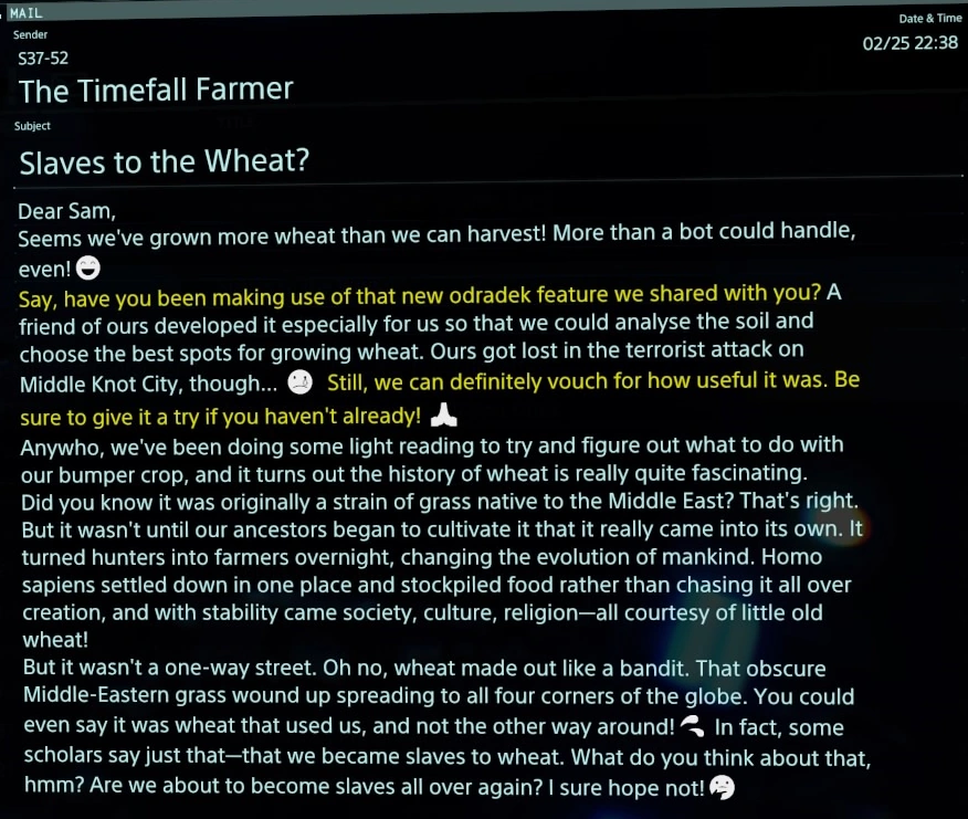 Slaves to the Wheat? | Death Stranding Wiki | Fandom