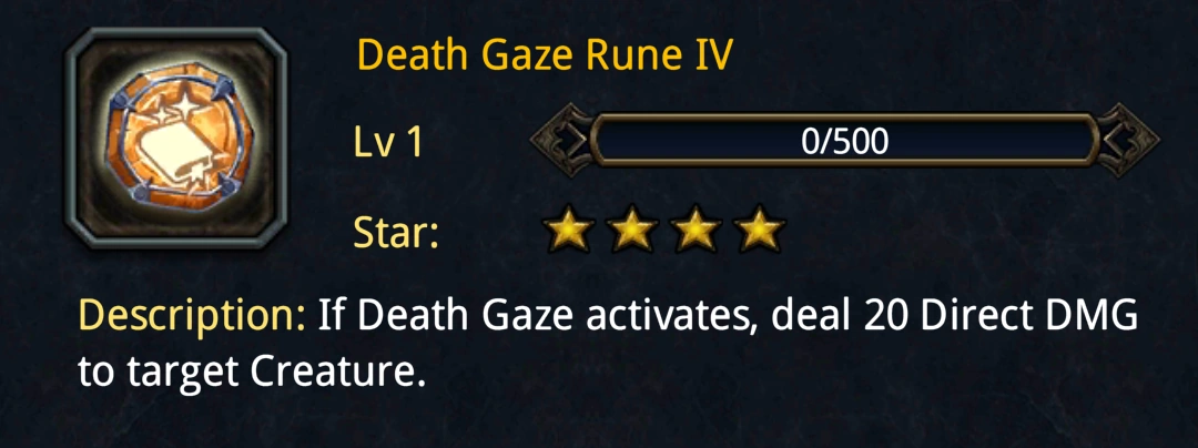 Death Gaze Rune | Deck Heroes Wiki | Fandom