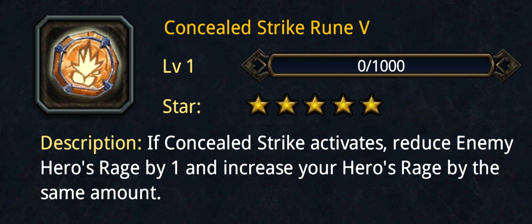 Concealed Strike Rune | Deck Heroes Wiki | Fandom