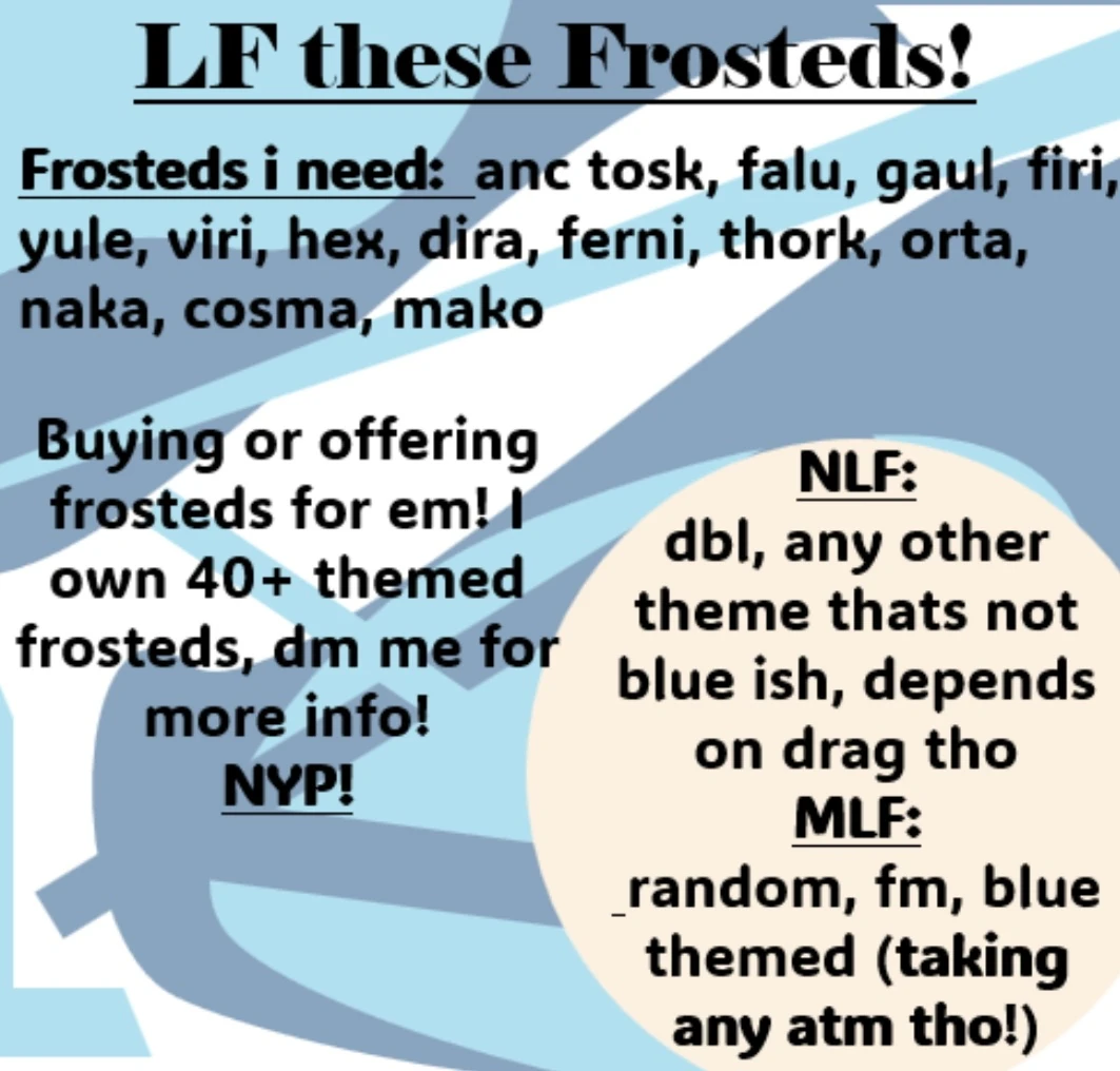 Lf these randoms and frosteds! | Fandom