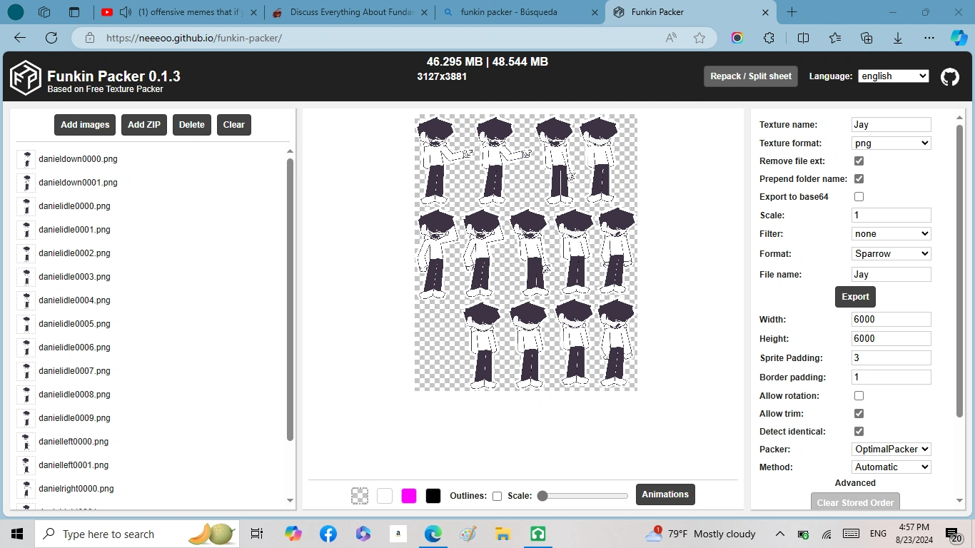 the spritesheet size for this is 6000x6000😭 | Fandom