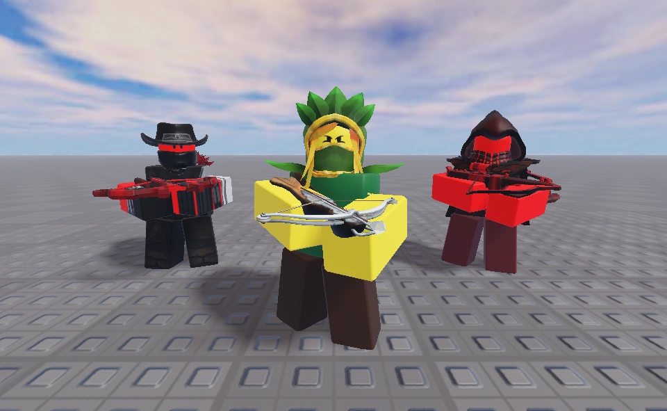 Crossbow and her red enemies behind | Fandom