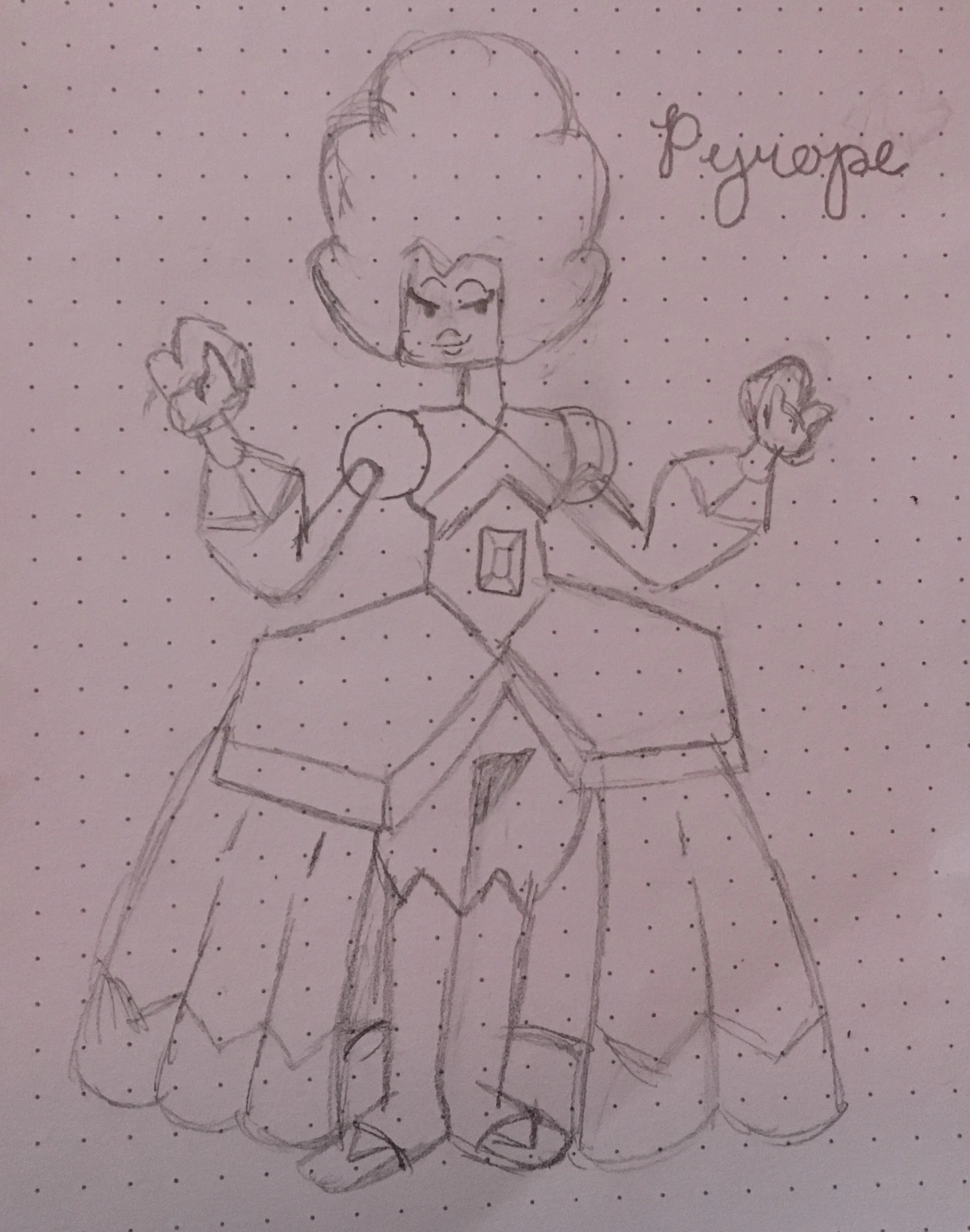 I made some Pyrope (one of the villains from the games) fan art | Fandom