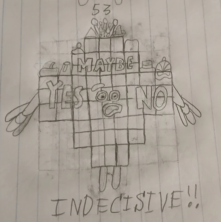 Here is my 53, the INDECISIVE numberblock! | Fandom