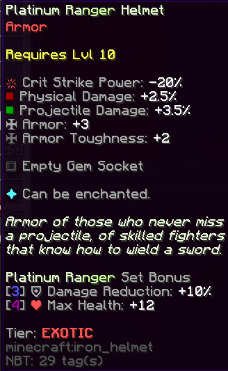 Platinum Ranger Armor Set | Avalon Wiki | Fandom