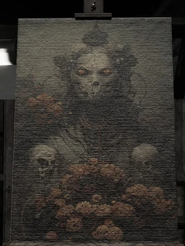 demonologist canvas drawing