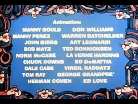The Closing Credit Titles From The Pink Panther Series | DePatie ...