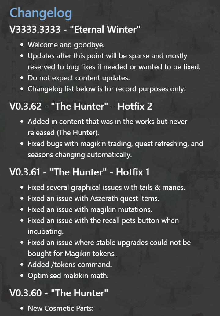 Changelog | Dergun Town/Forgotten Home Wiki | Fandom