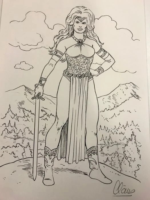 Galaxa (originele tekening Claus Scholz) | De Rode Ridder Wiki | Fandom