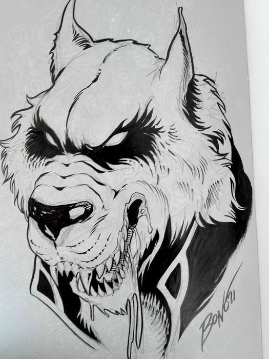 Candan als weerwolf (tekening) | De Rode Ridder Wiki | Fandom