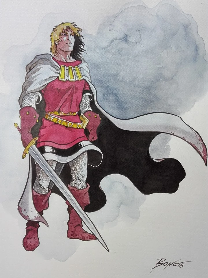 Johan met zwaard (tekening) | De Rode Ridder Wiki | Fandom