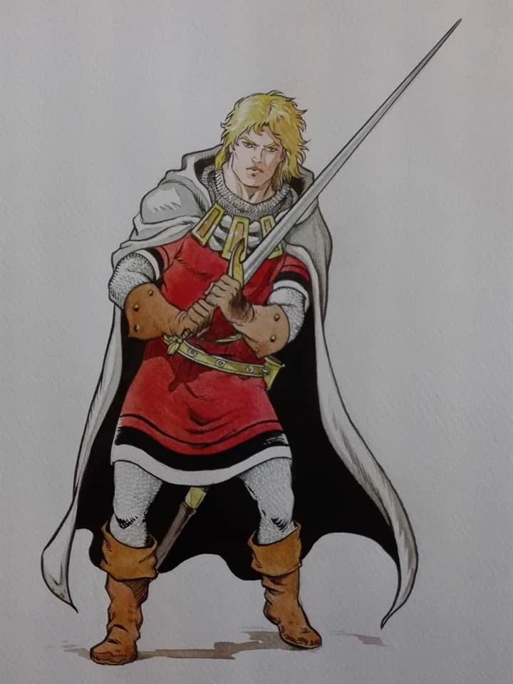 Johan klaar voor het gevecht! | De Rode Ridder Wiki | Fandom