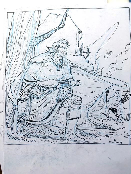 Johan als De Rode Ridder (originele Red Rider tekening 2) | De Rode ...