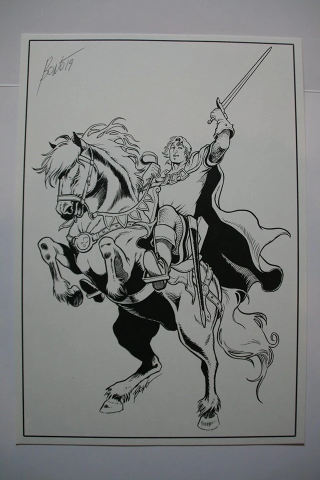 Johan te paard (tekening) | De Rode Ridder Wiki | Fandom