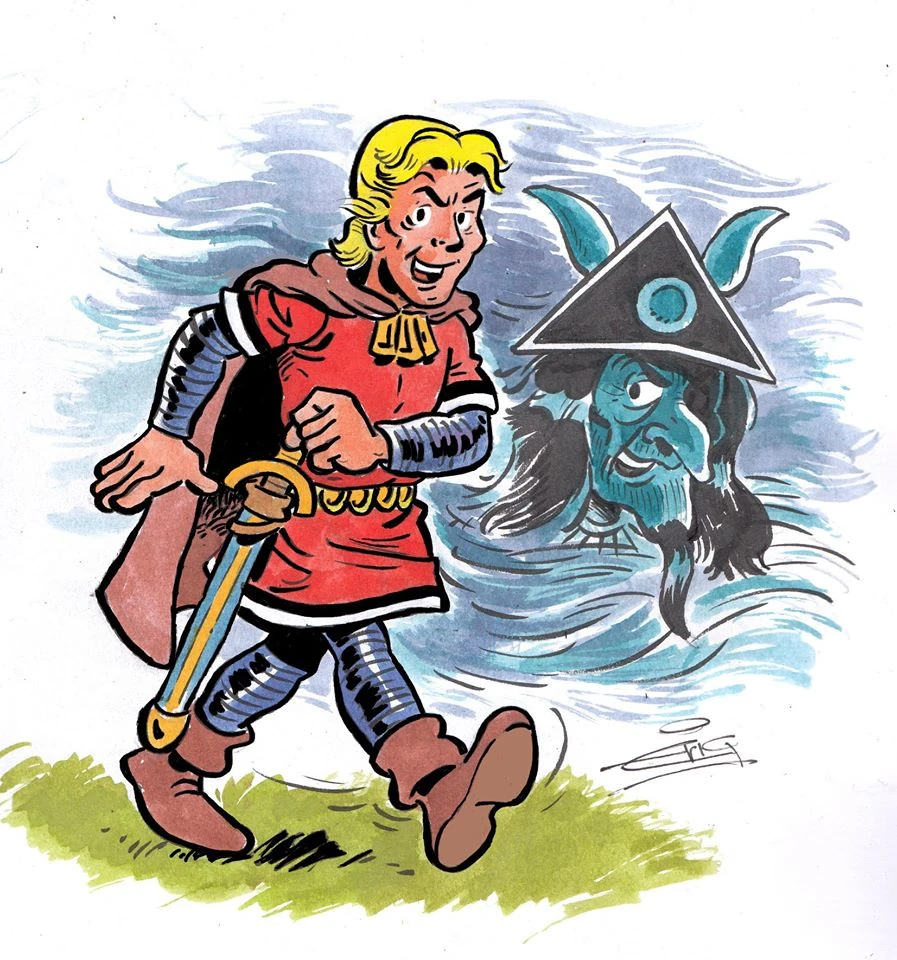 Johan en Bahaal door Eric De Rop (tekening) | De Rode Ridder Wiki | Fandom