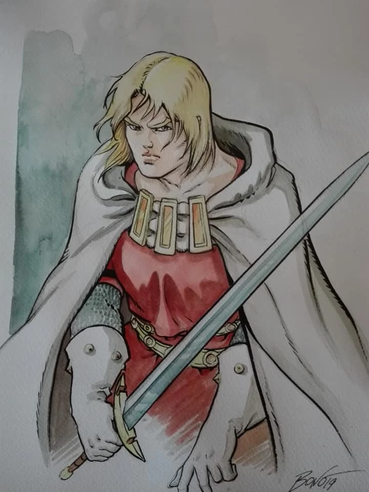 Johan in actie (tekening) | De Rode Ridder Wiki | Fandom