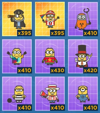 Costume Cards (Minion Rush) | Despicable Me Wiki | Fandom