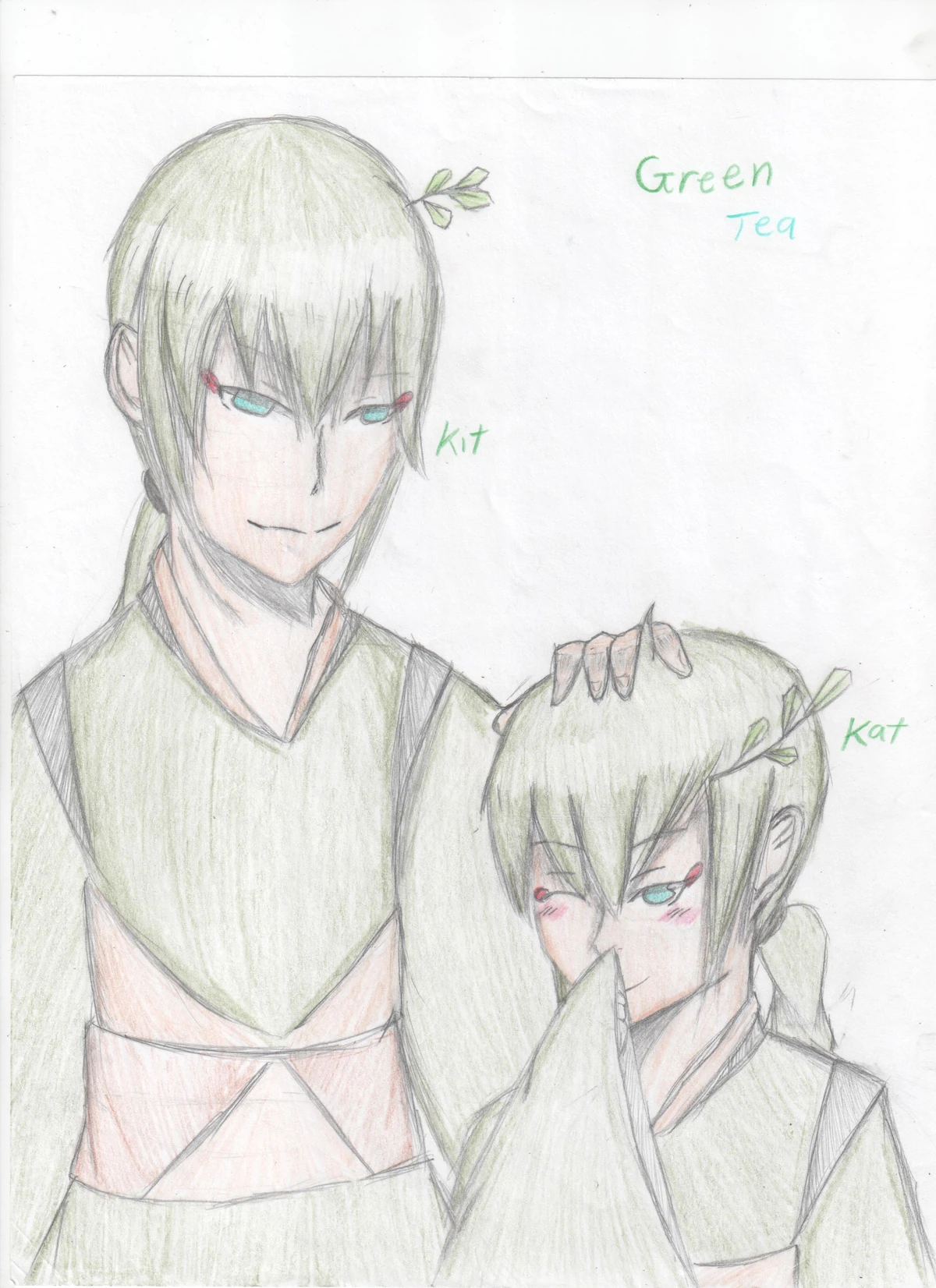 Green Tea Siblings, Kit and Kat | Dessert Anime Wiki | Fandom