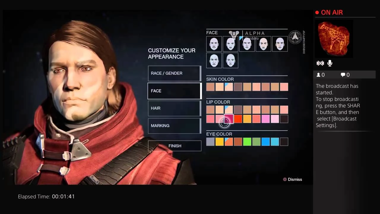 Destiny Human Face Customizations