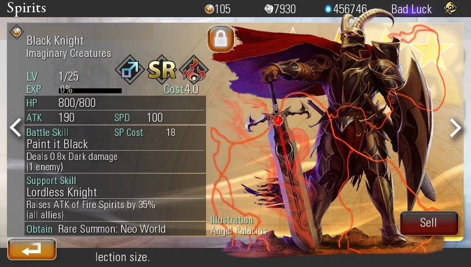 Black Knight | Destiny of Spirits Wiki | Fandom