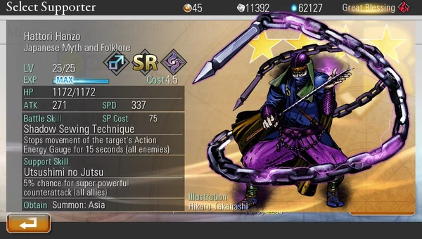 Hattori Hanzo | Destiny of Spirits Wiki | Fandom