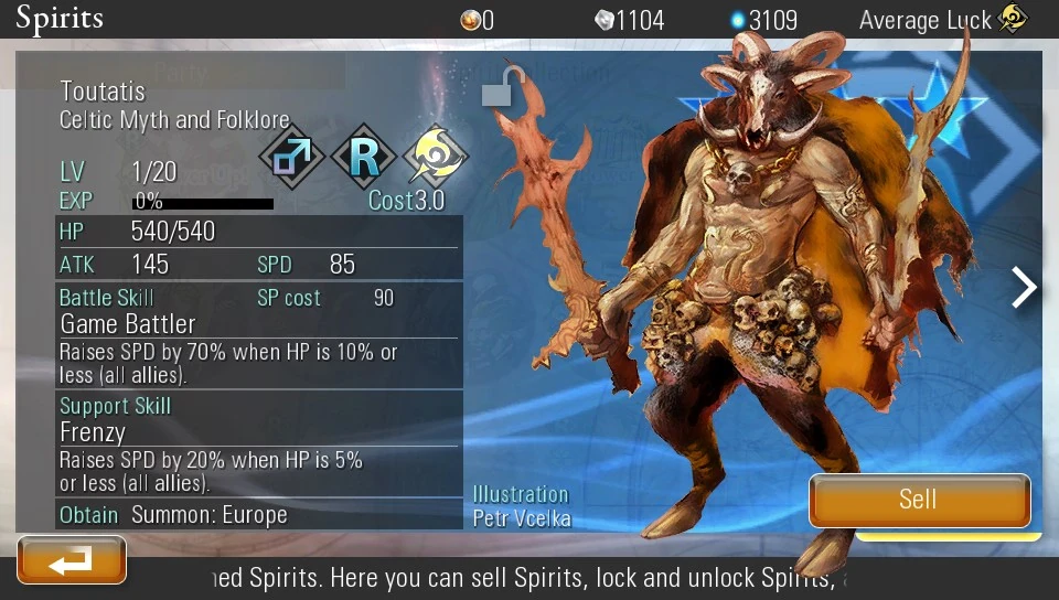 Toutatis | Destiny of Spirits Wiki | Fandom