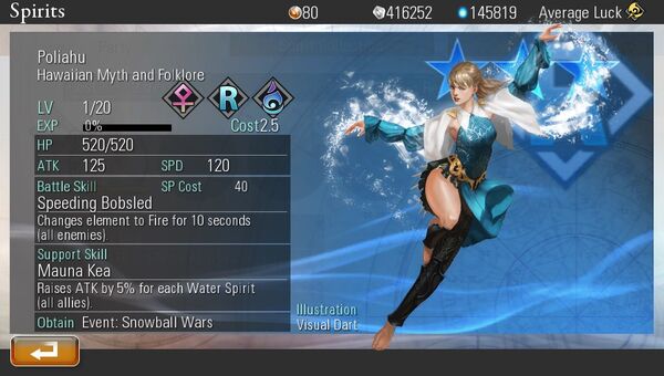 Poliahu | Destiny of Spirits Wiki | Fandom