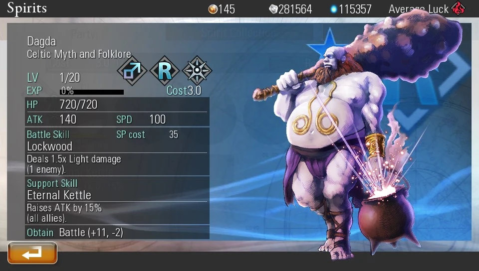 Dagda | Destiny of Spirits Wiki | Fandom