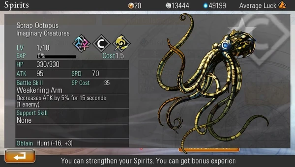 Scrap Octopus | Destiny of Spirits Wiki | Fandom
