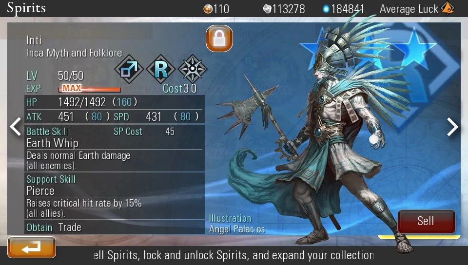 Inti | Destiny of Spirits Wiki | Fandom