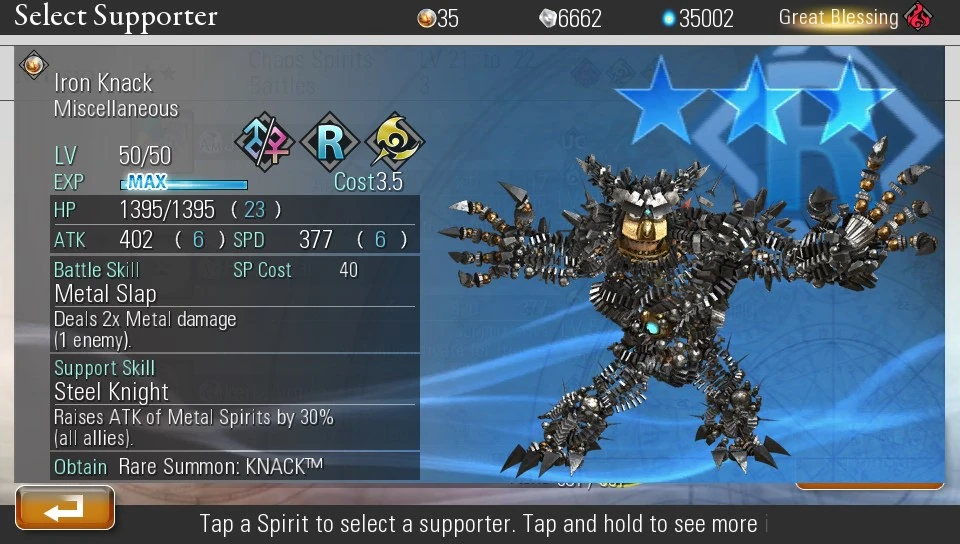 Iron Knack | Destiny of Spirits Wiki | Fandom