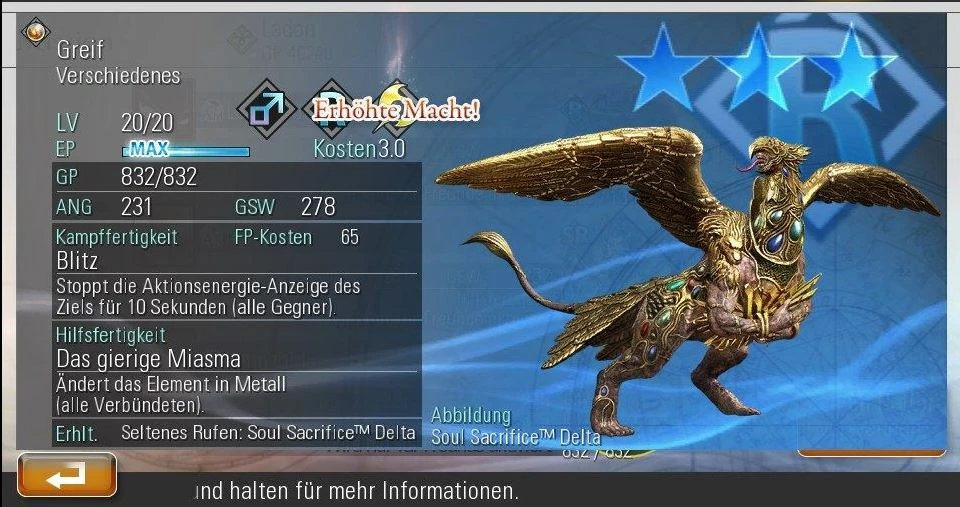 Griffin (Soul Sacrifice Delta) | Destiny of Spirits Wiki | Fandom