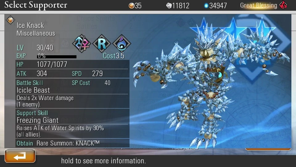 Ice Knack | Destiny of Spirits Wiki | Fandom