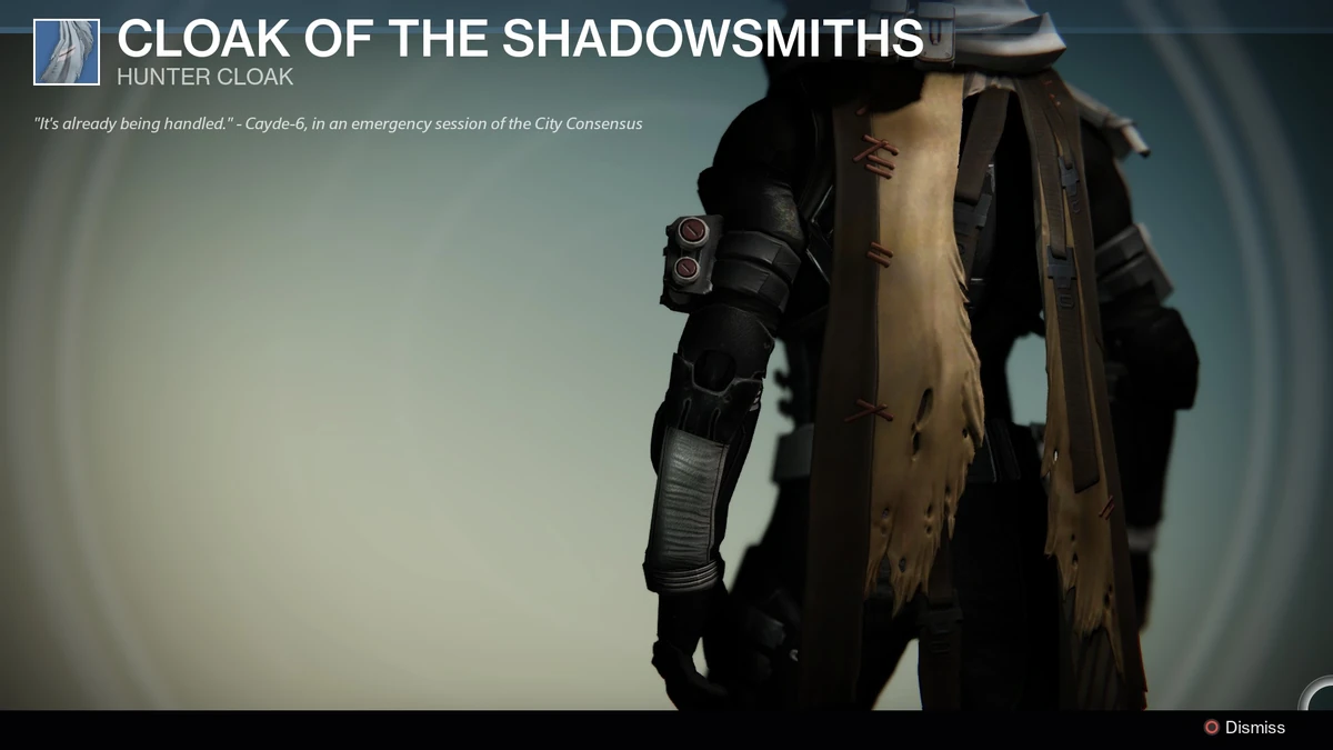 Cloak of the Shadowsmiths (Year 1) | Destiny Wiki | Fandom
