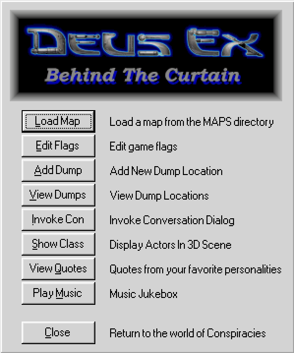 Debug menu (DX) | Deus Ex Wiki | Fandom