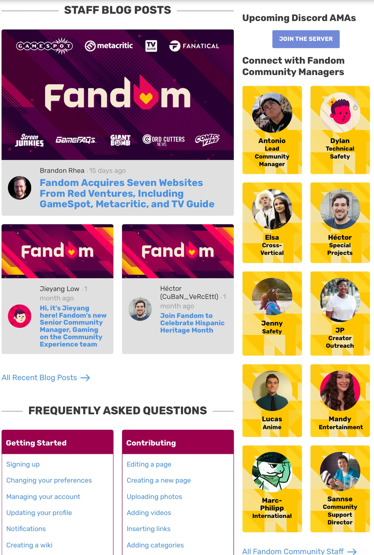 RedesignCCMainpage | Fandom Developers Wiki | Fandom