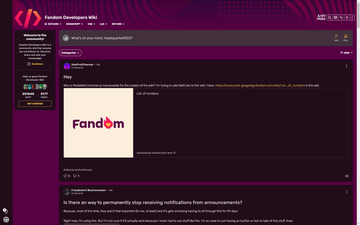WideDiscussions | Fandom Developers Wiki | Fandom