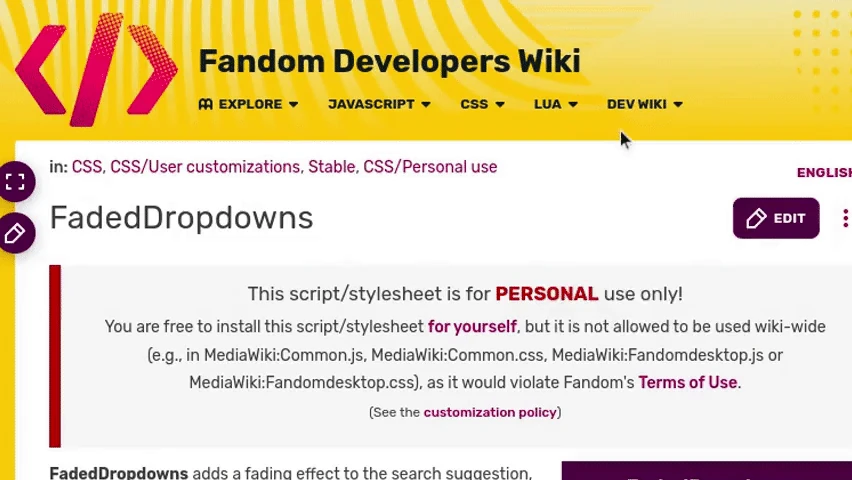 FadedDropdowns | Fandom Developers Wiki | Fandom