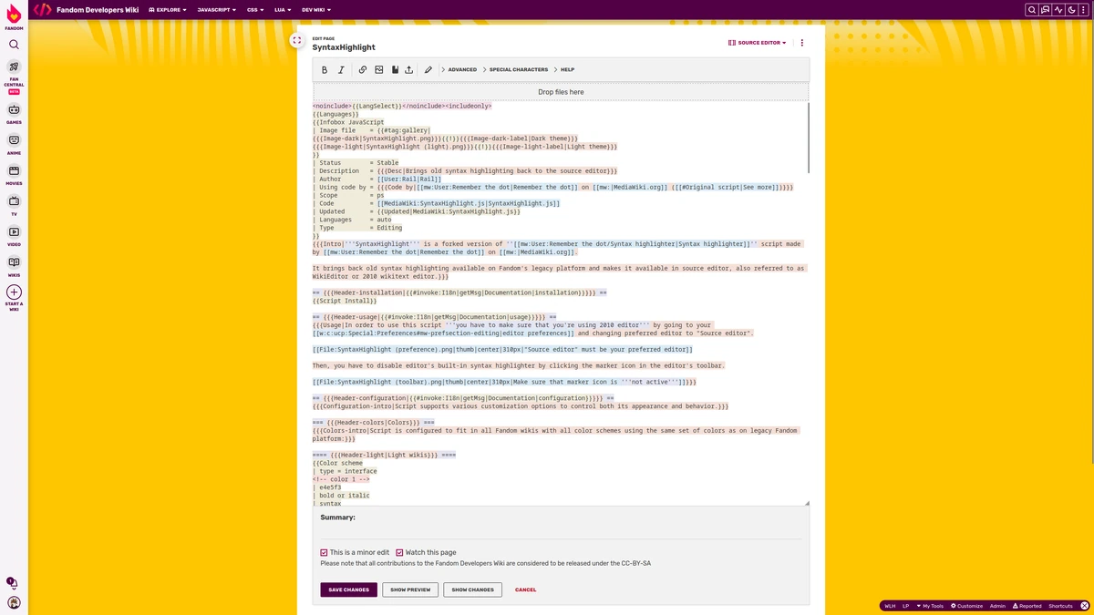 SyntaxHighlight | Fandom Developers Wiki | Fandom
