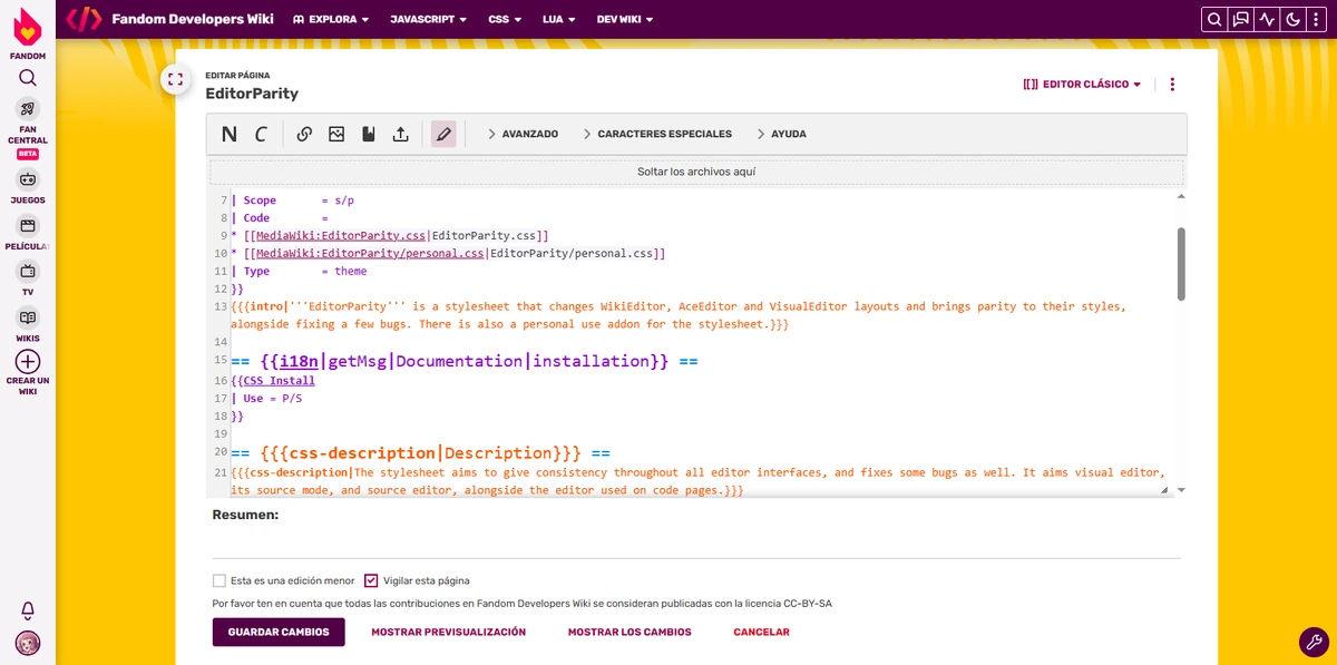 EditorParity/es | Fandom Developers Wiki | Fandom