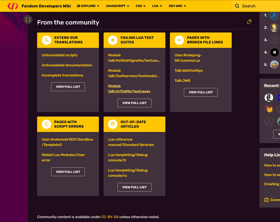 Global Lua Modules/Community | Fandom Developers Wiki | Fandom