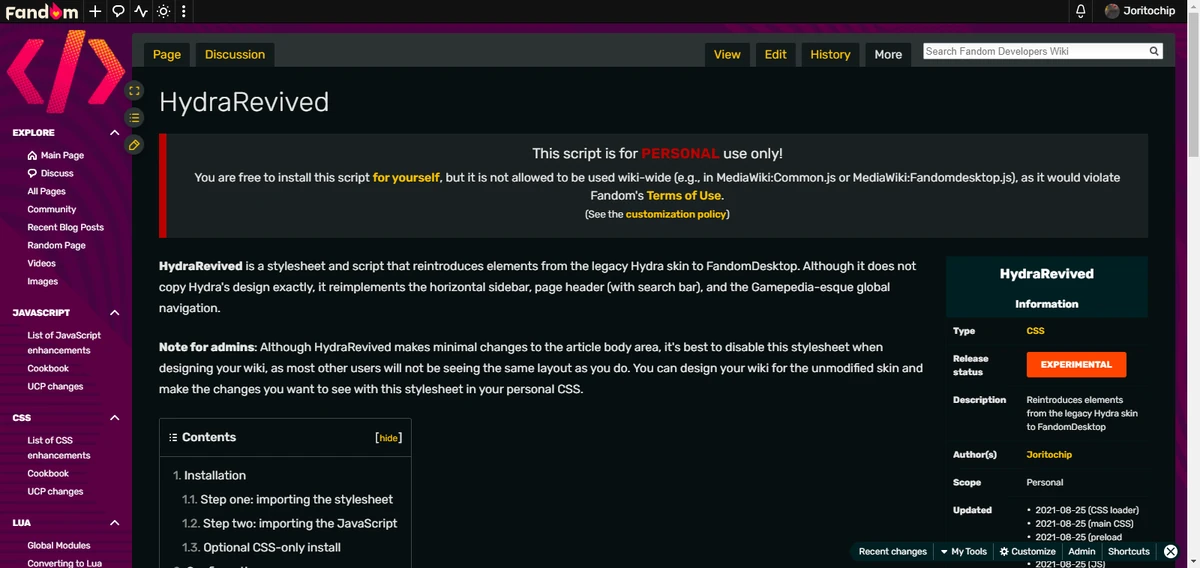 HydraRevived | Fandom Developers Wiki | Fandom