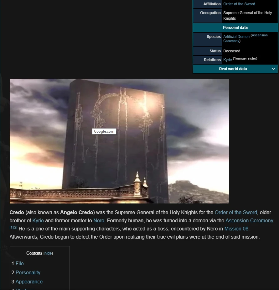 Talk:Credo | Devil May Cry Wiki | Fandom