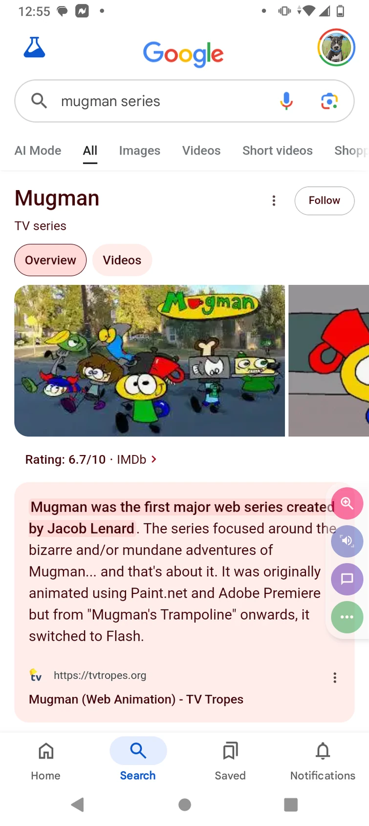 Mugman aired in August 2004 | Fandom