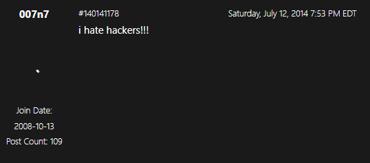 some screenshots of 007n7 on the roblox forum,,, that i think r sillay ...