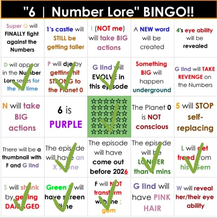 "6 | Number Lore" BINGO!! | Fandom