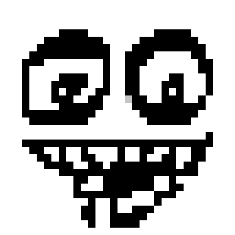 tried to remake A-183 by tracing him non-pixelated and then pixelating ...