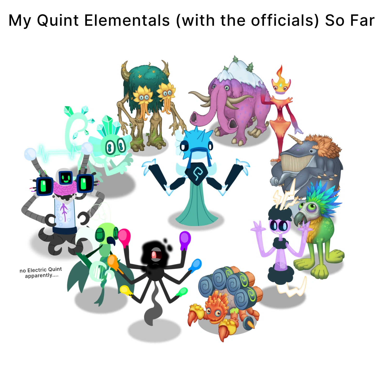 My Fanmade Quint Elementals So Far (with officials) | Fandom
