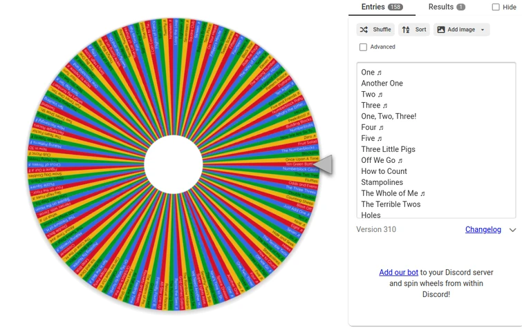 Numberblocks Episodes Wheel | Fandom